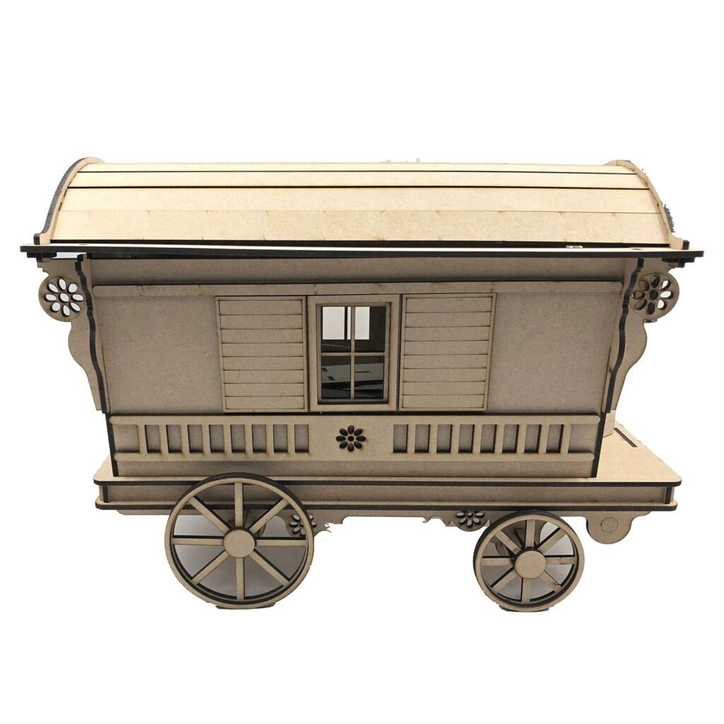 3D DIY Model kit large Gypsy Caravan – Scale approx 1:12 (wagon ...